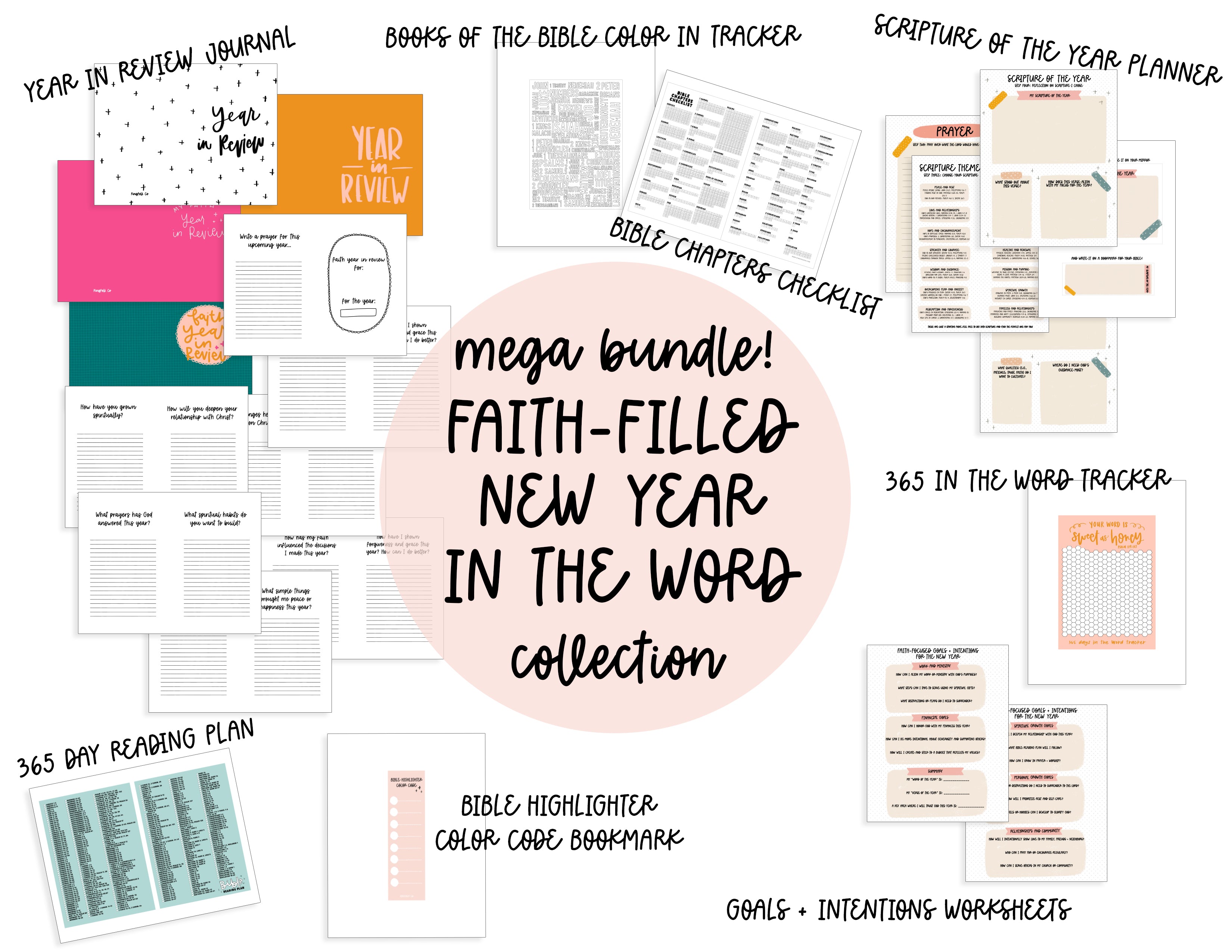 Mega Bundle Faith-Filled New Year in the Word Digital Download Collect ...