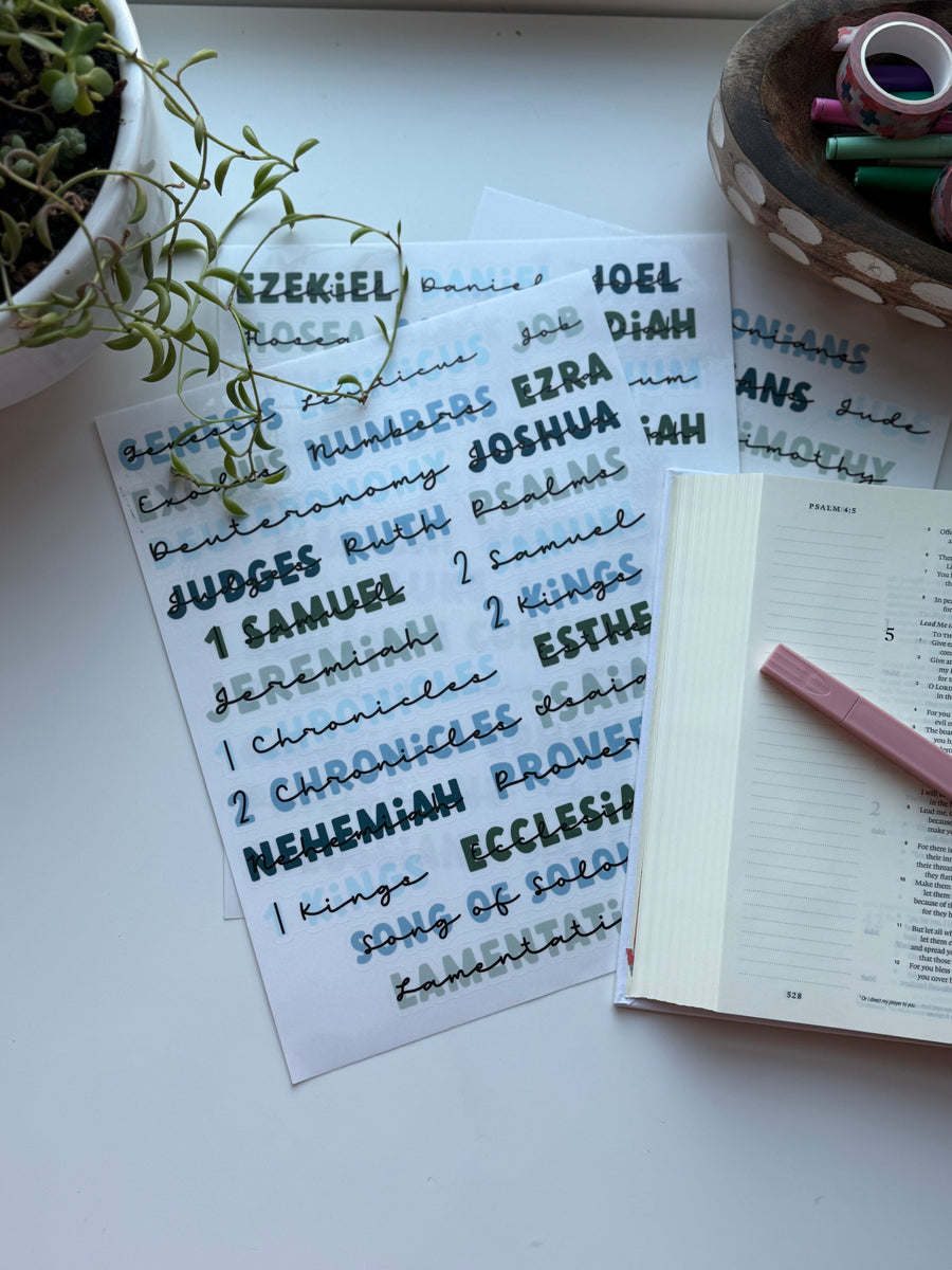 Books of the Bible Header Stickers – Kingfolk Co