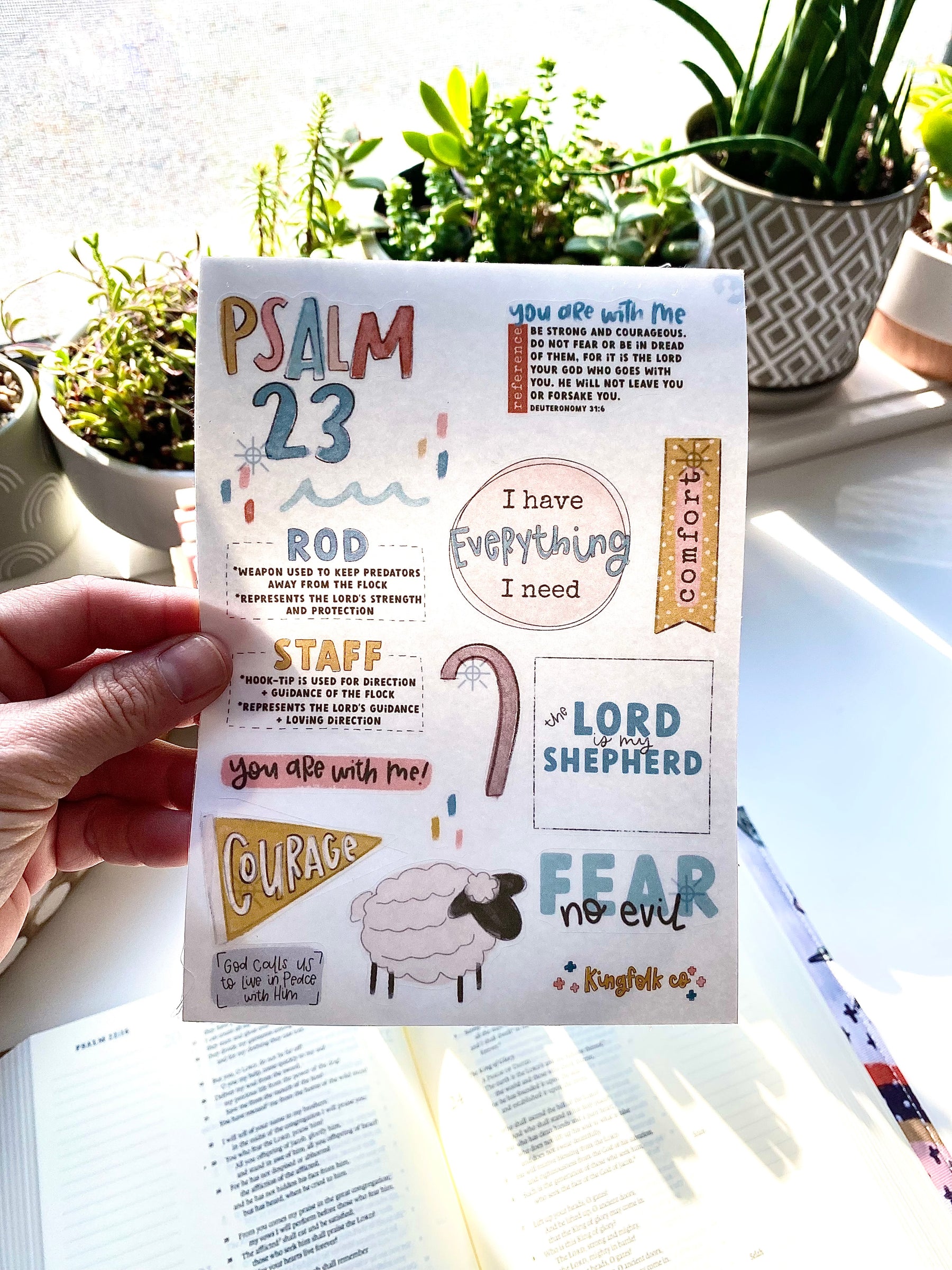Psalm 23 Sticker Sheet – Kingfolk Co