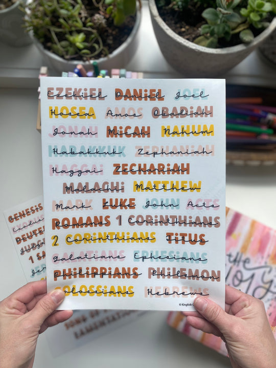 Books of the Bible Header Stickers - Boho Edition – Kingfolk Co