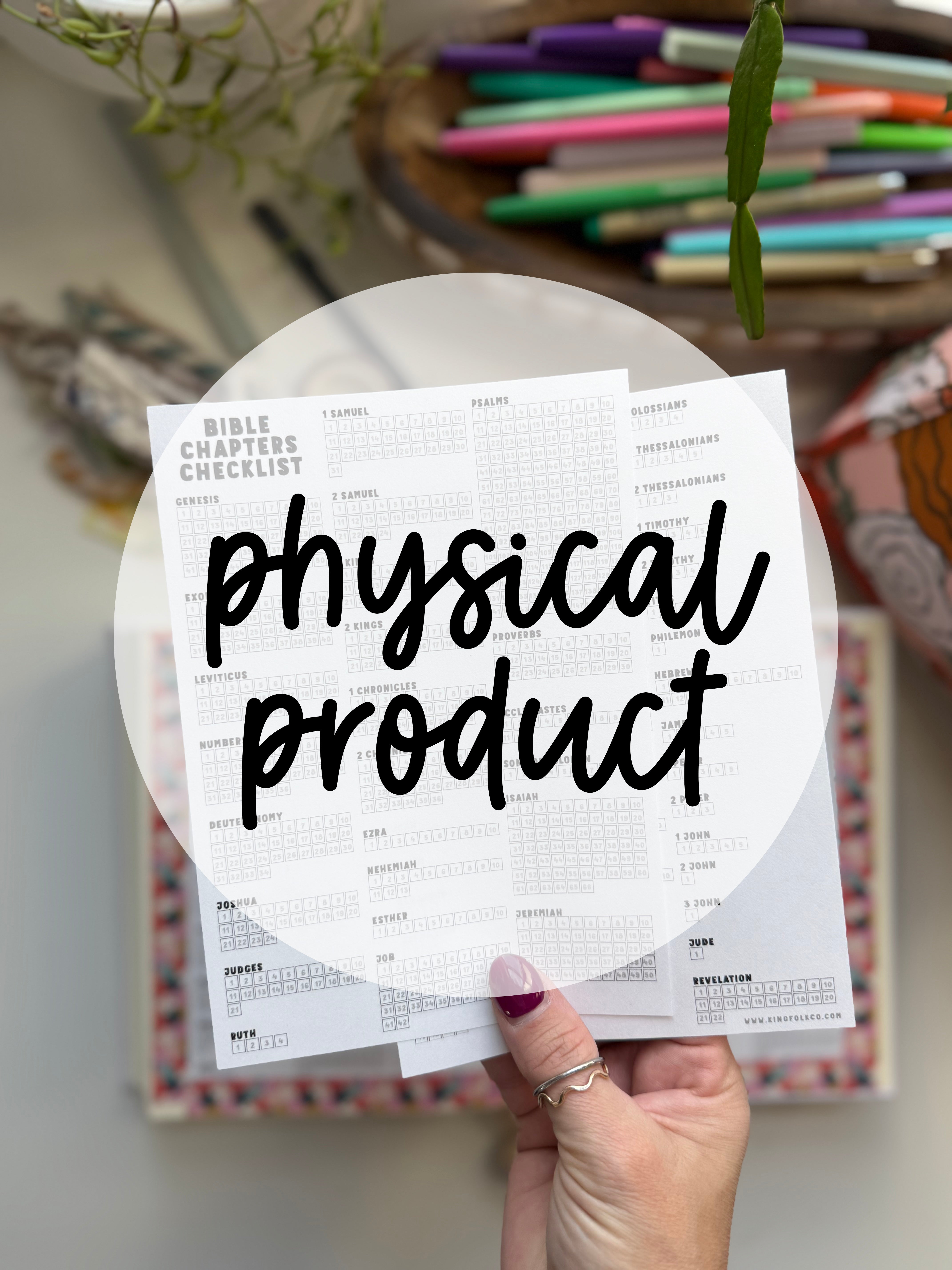 Bible Chapters Checklist (Printed Version) – Kingfolk Co