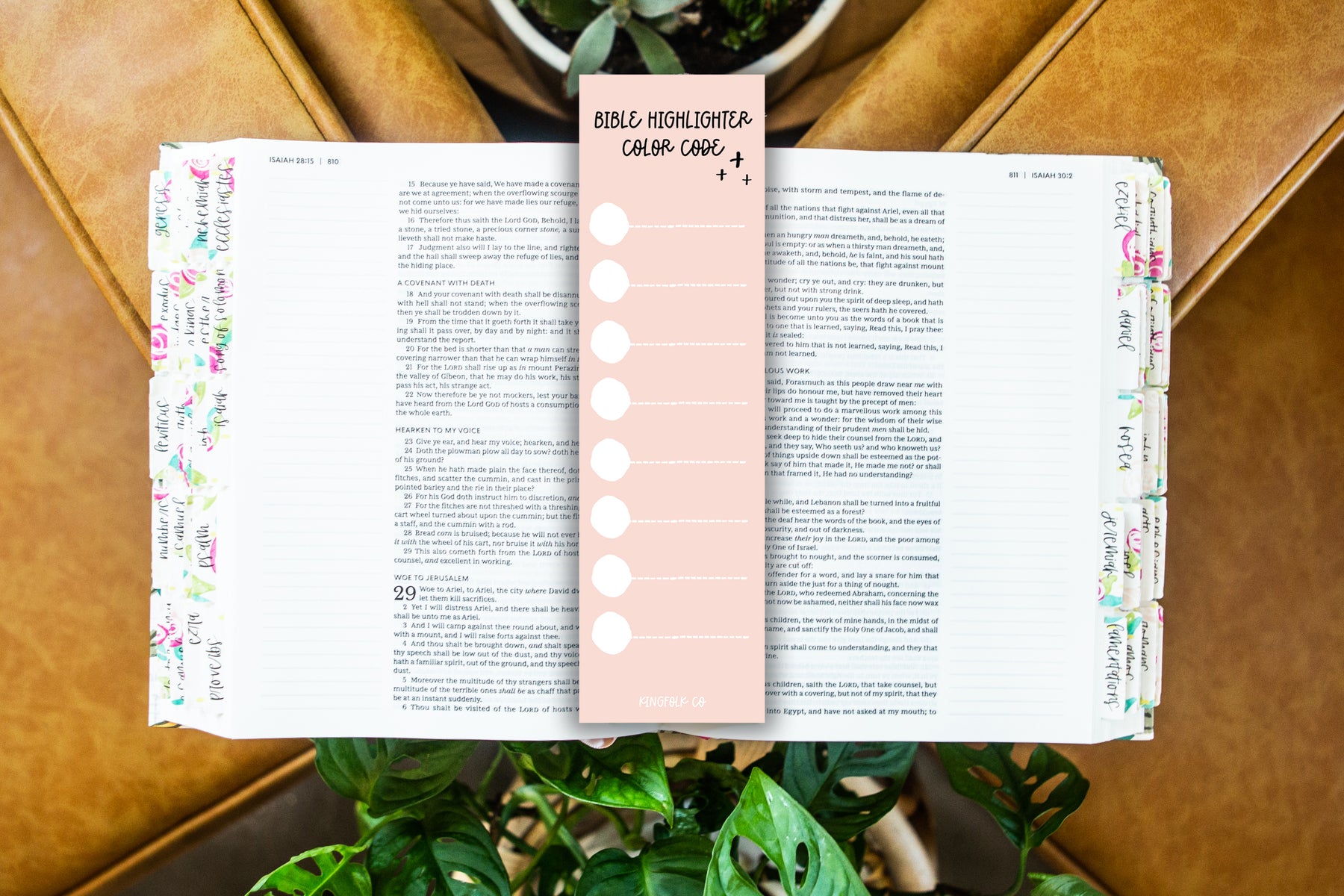 Bible Highlighter Color Code Bookmark Digital Download – Kingfolk Co