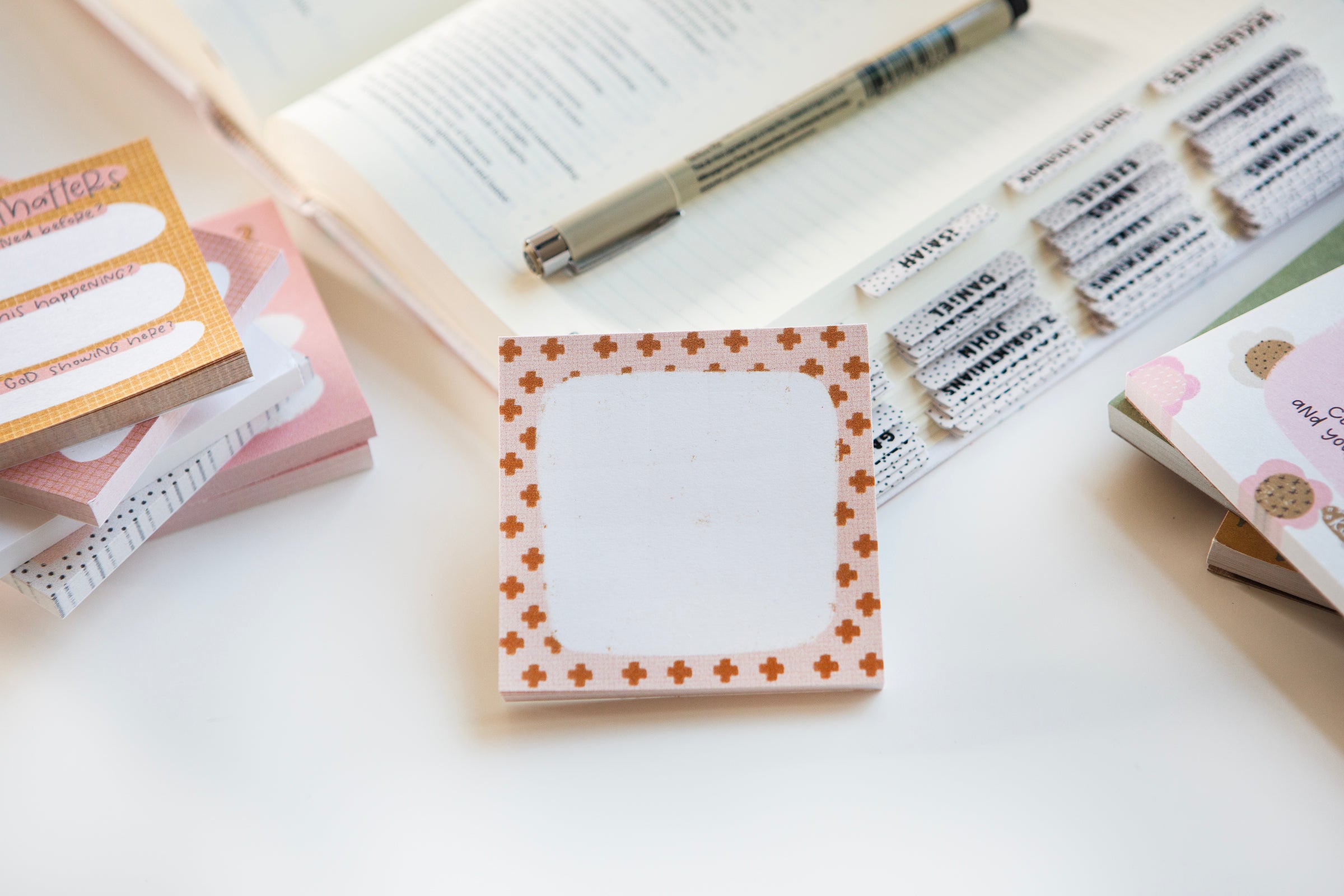 Mustard Crosses Sticky Notepad – Kingfolk Co