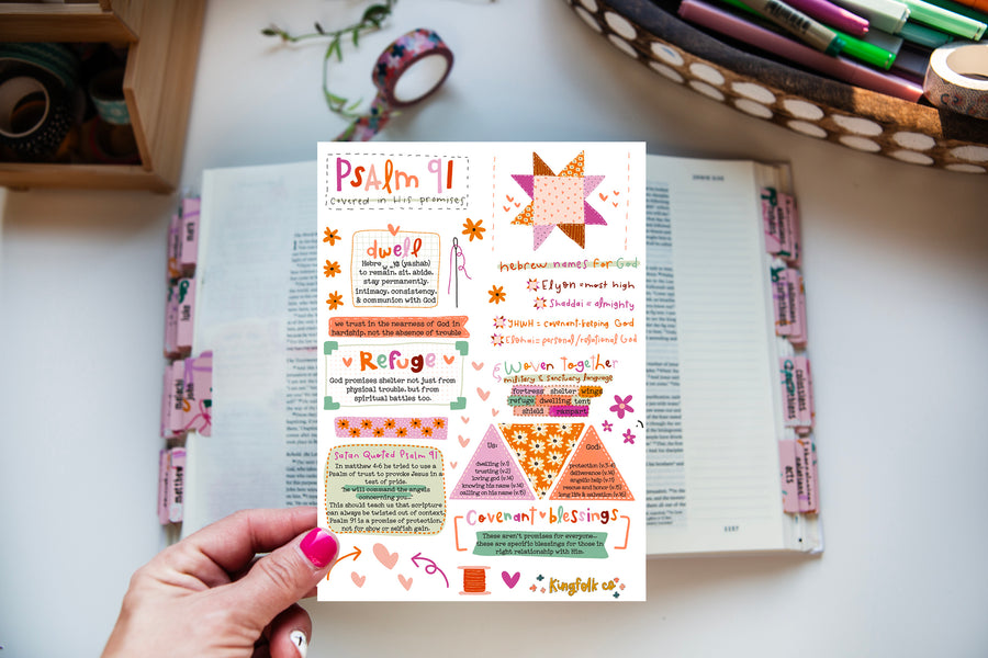 Psalm 91 Sticker Sheet – Kingfolk Co