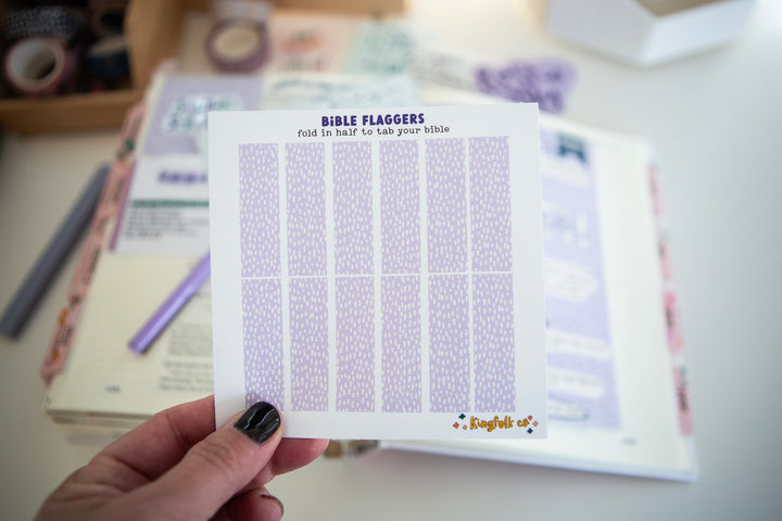 Sabbath Through Scripture (purple dashes) Bible Flaggers – Kingfolk Co