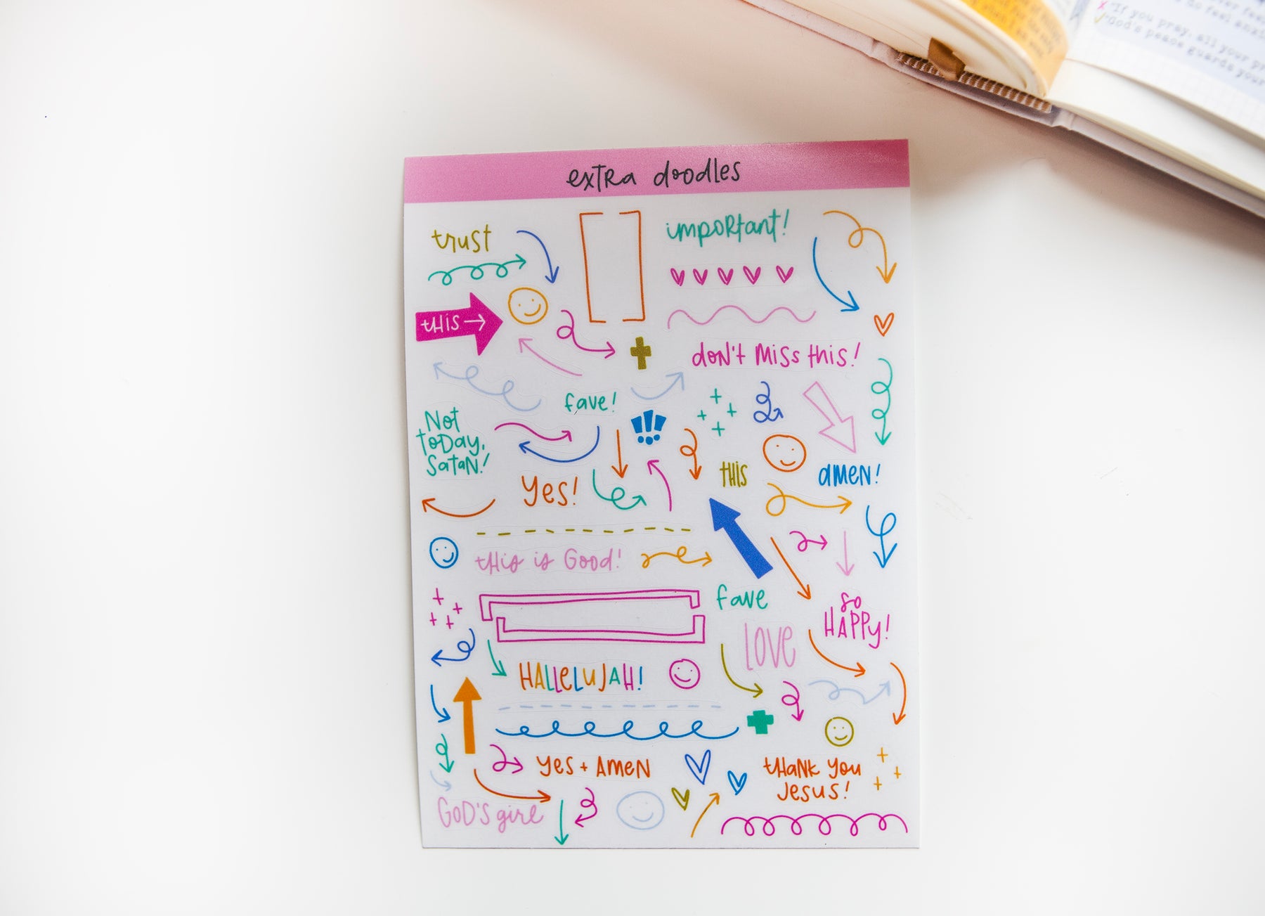 Extra Doodles ADD-ON Sticker Sheet (coordinates with "Whatever is" Sta ...