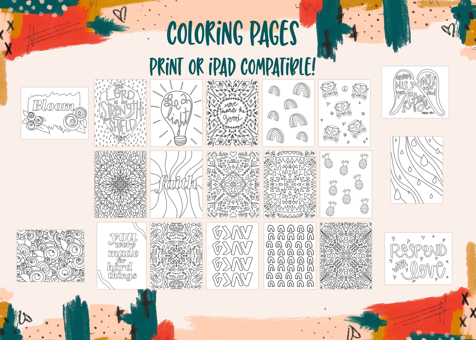Coloring Pages - Set of 20! – Kingfolk Co
